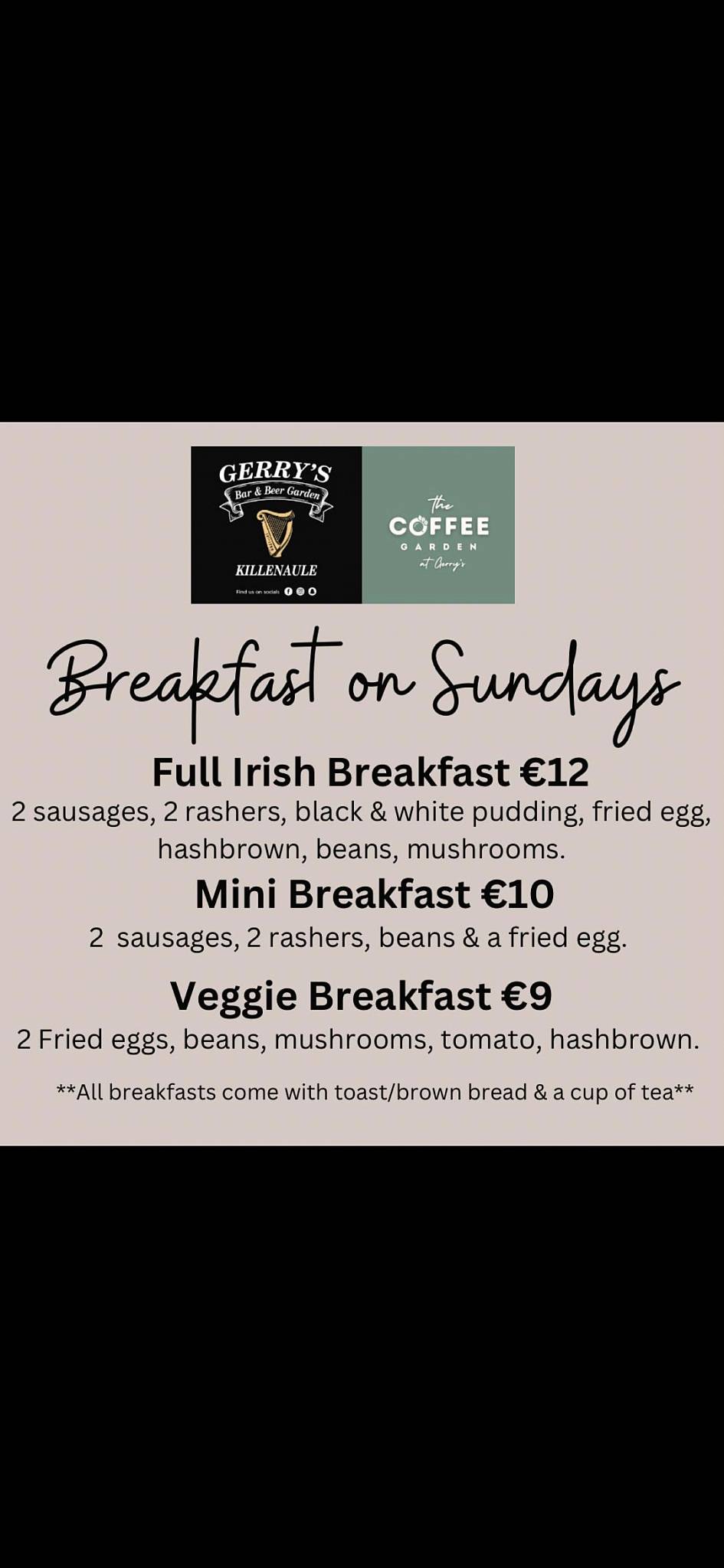 Menu at The Corner House (Gerry,s) pub & bar, Killenaule