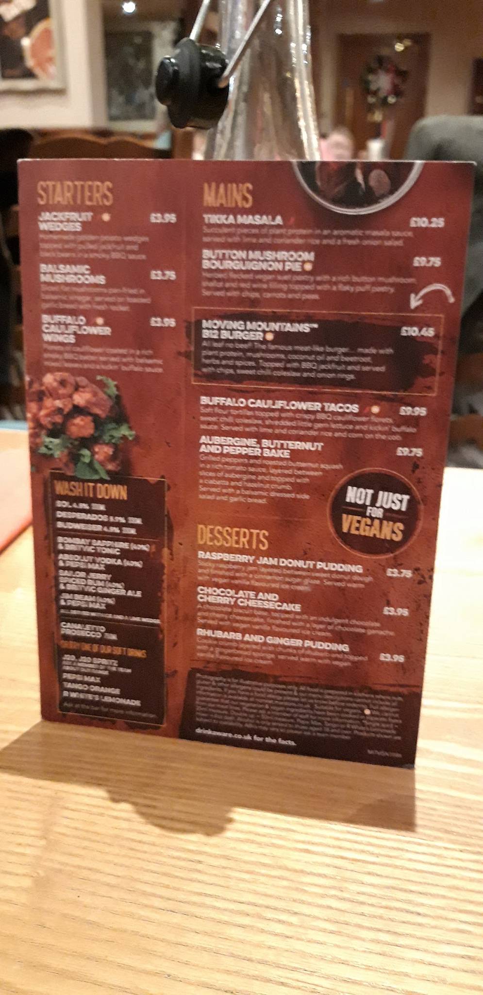Menu at Curious Cow of Harrogate pub & bar, Harrogate