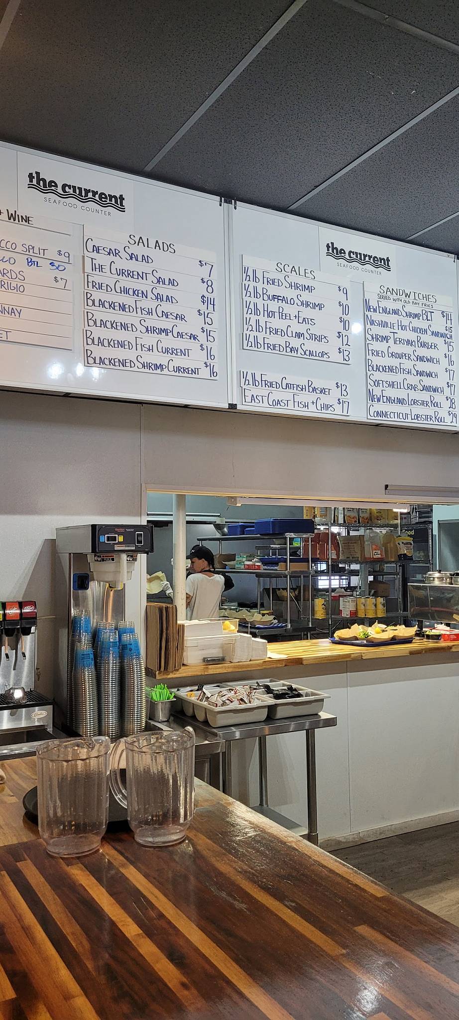 Menu at The Current Seafood Counter College Park restaurant, Orlando