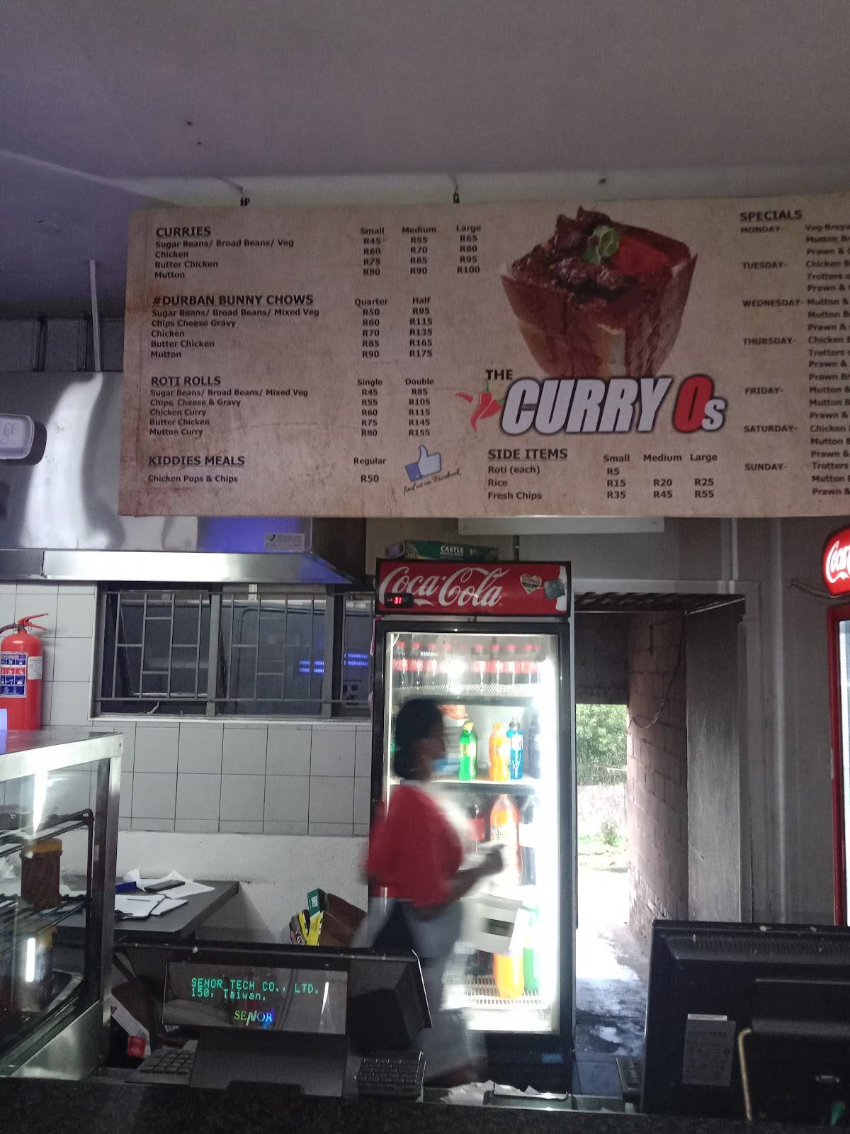 Menu at The Curry O's restaurant, Pinetown