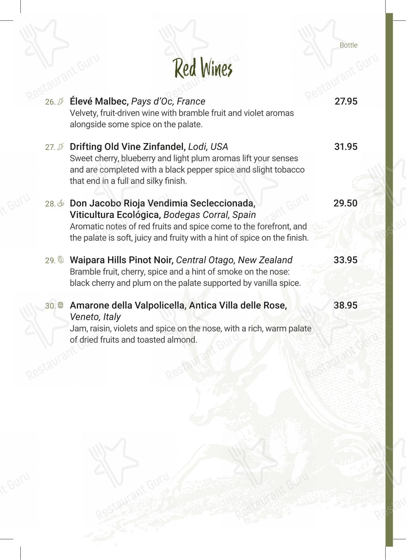 Menu at The Devonshire pub & bar, Nether Langwith, Rectory Rd