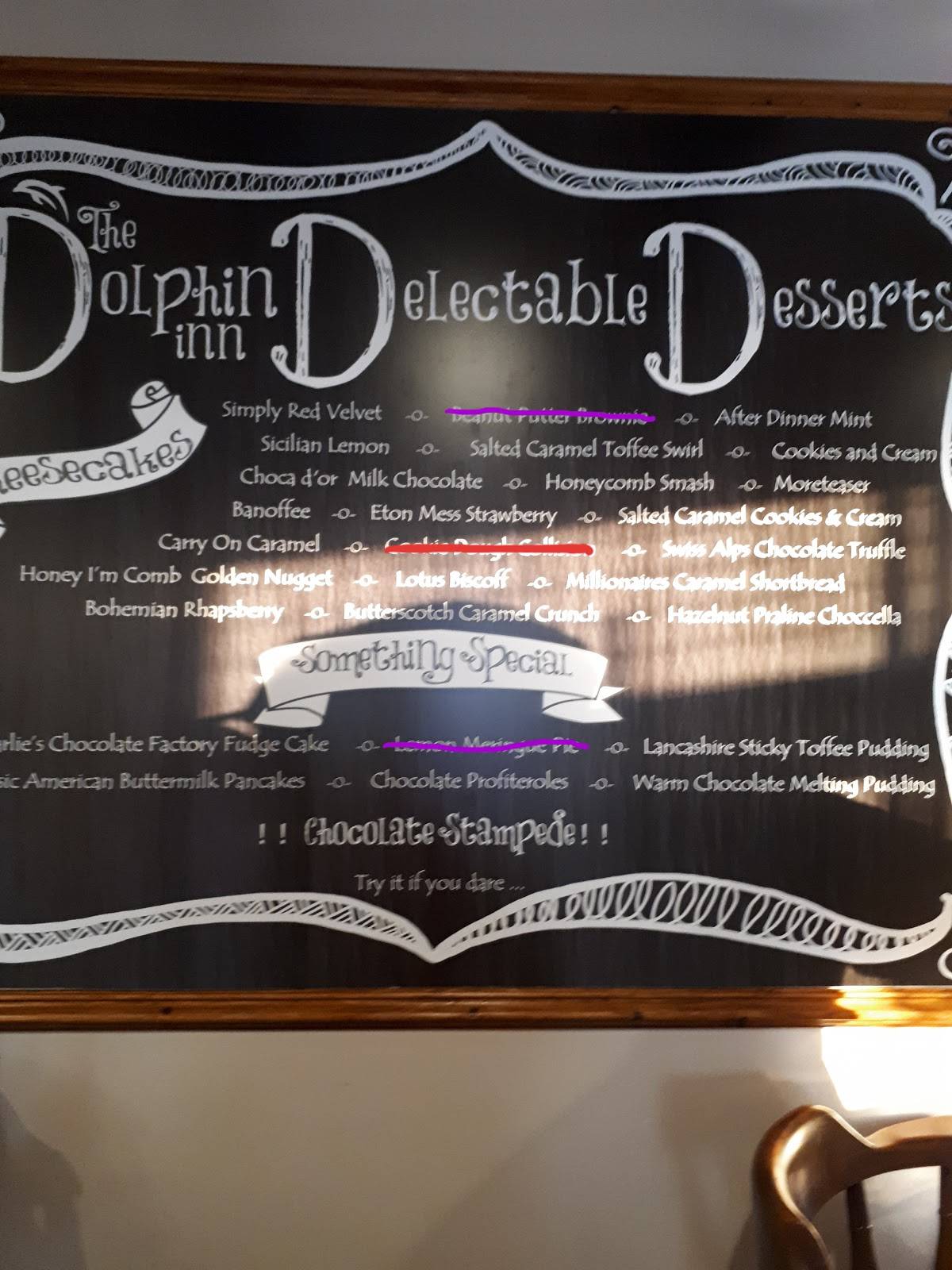 Menu at The Dolphin Inn pub & bar, Tarleton