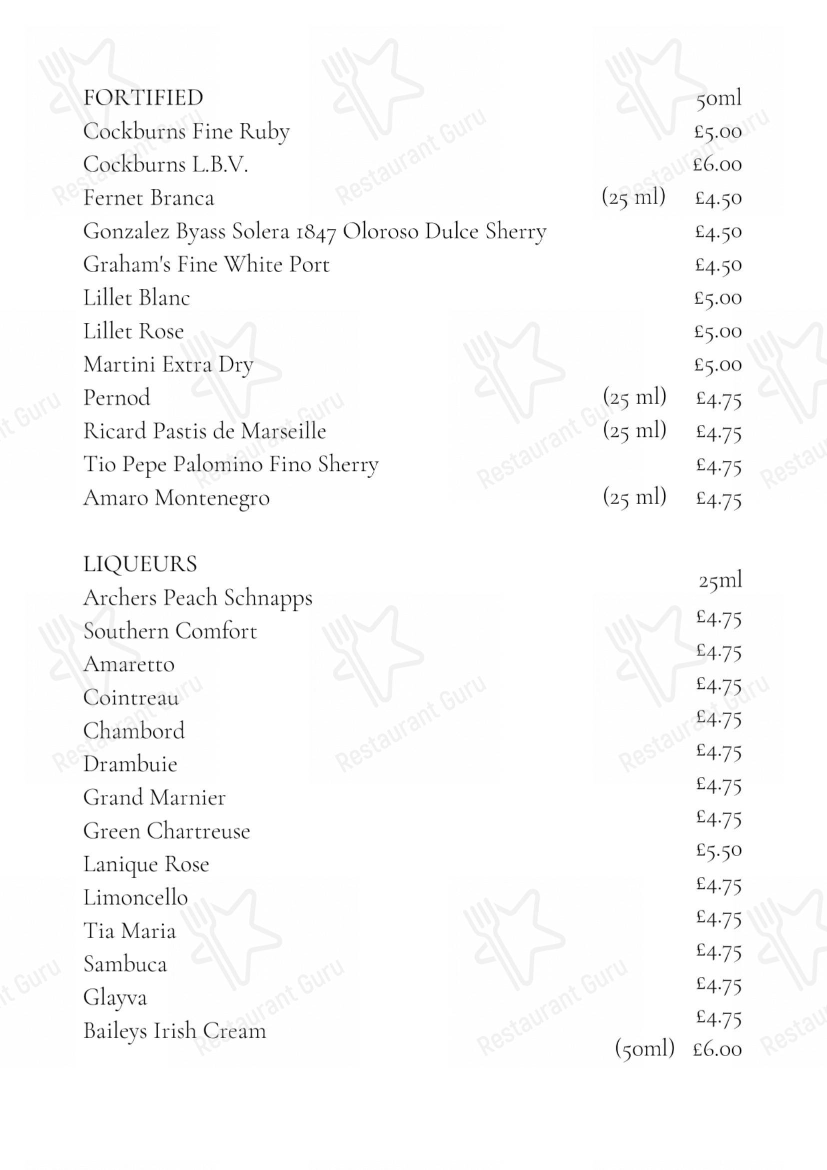 Menu at The Dome pub & bar, Edinburgh, 14 George St