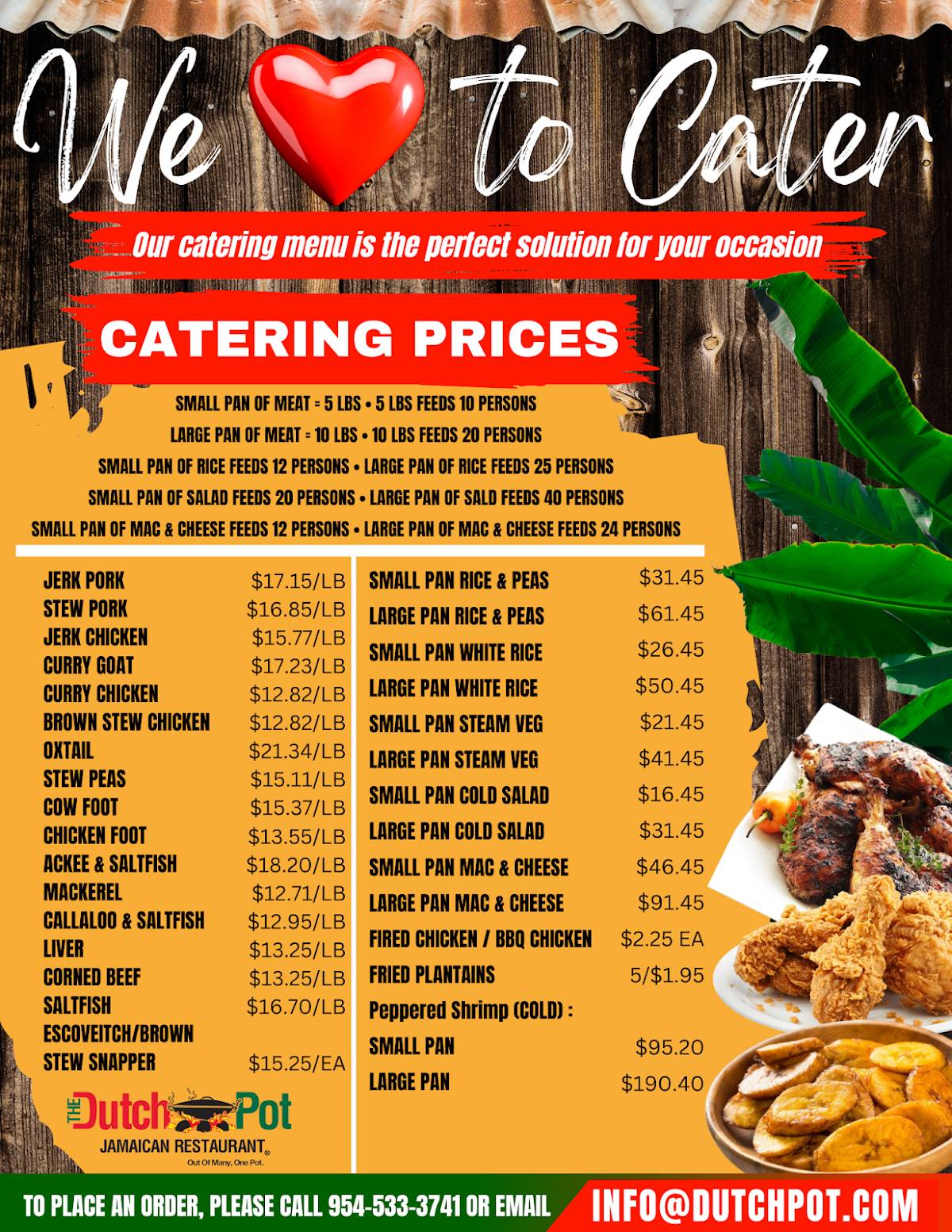 Carta de The Dutch Pot Jamaican Restaurant - Sunrise, Sunrise, A N ...
