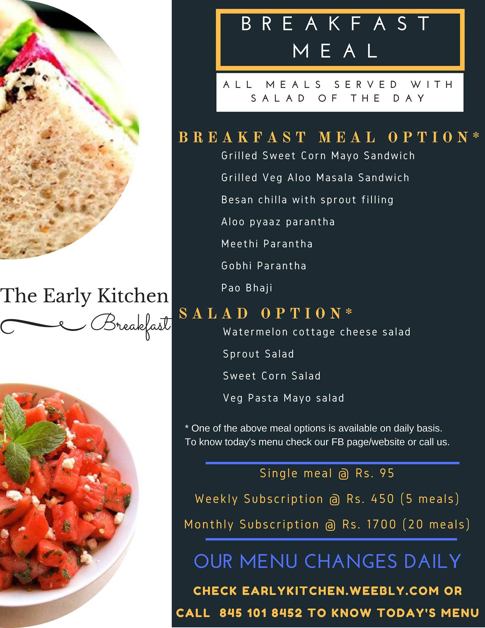Menu at The Early Kitchen, Navi Mumbai, Navi Mumbai (New Mumbai)
