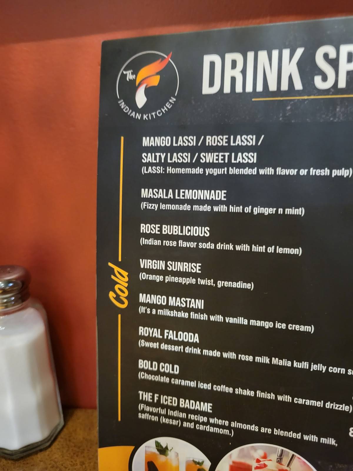 Menu at The F restaurant, Camrose