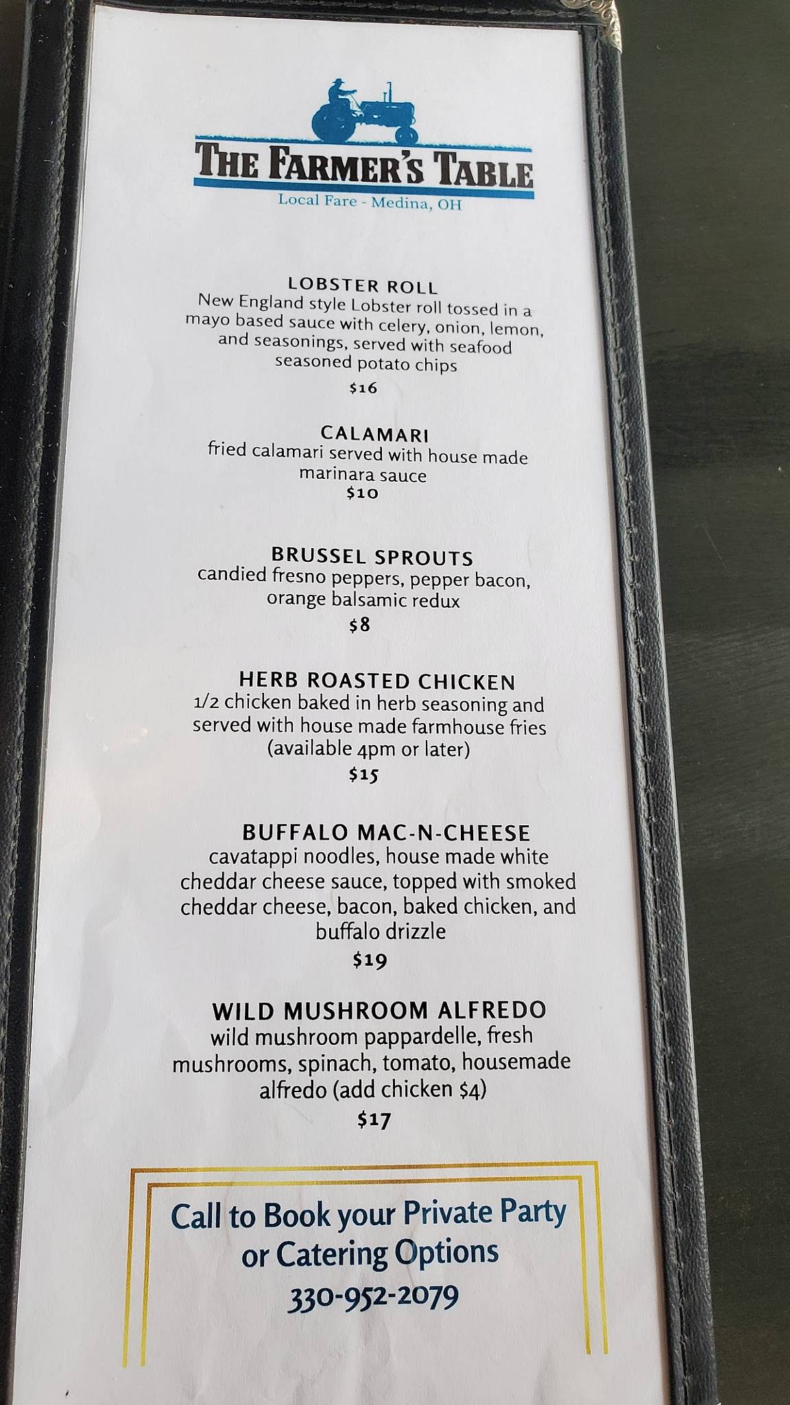 Menu at The Farmer’s Table pub & bar, Medina