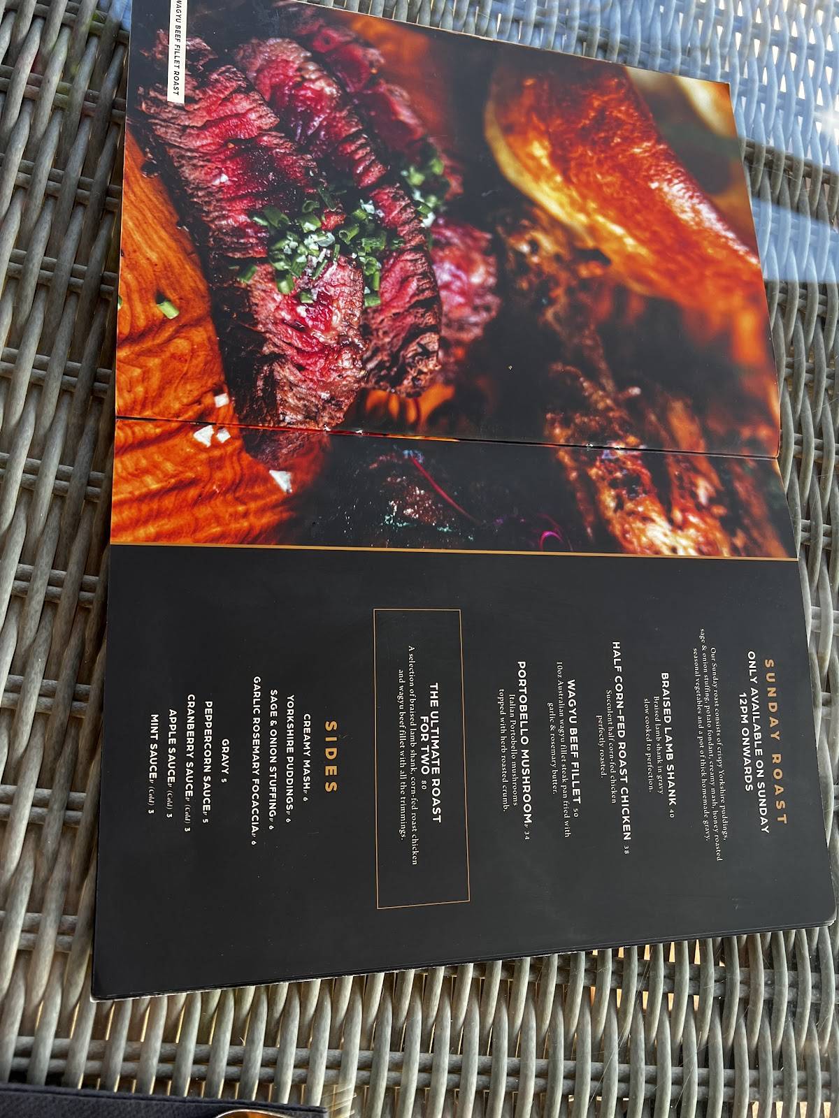 Menu at The Farmhouse restaurant, Coventry