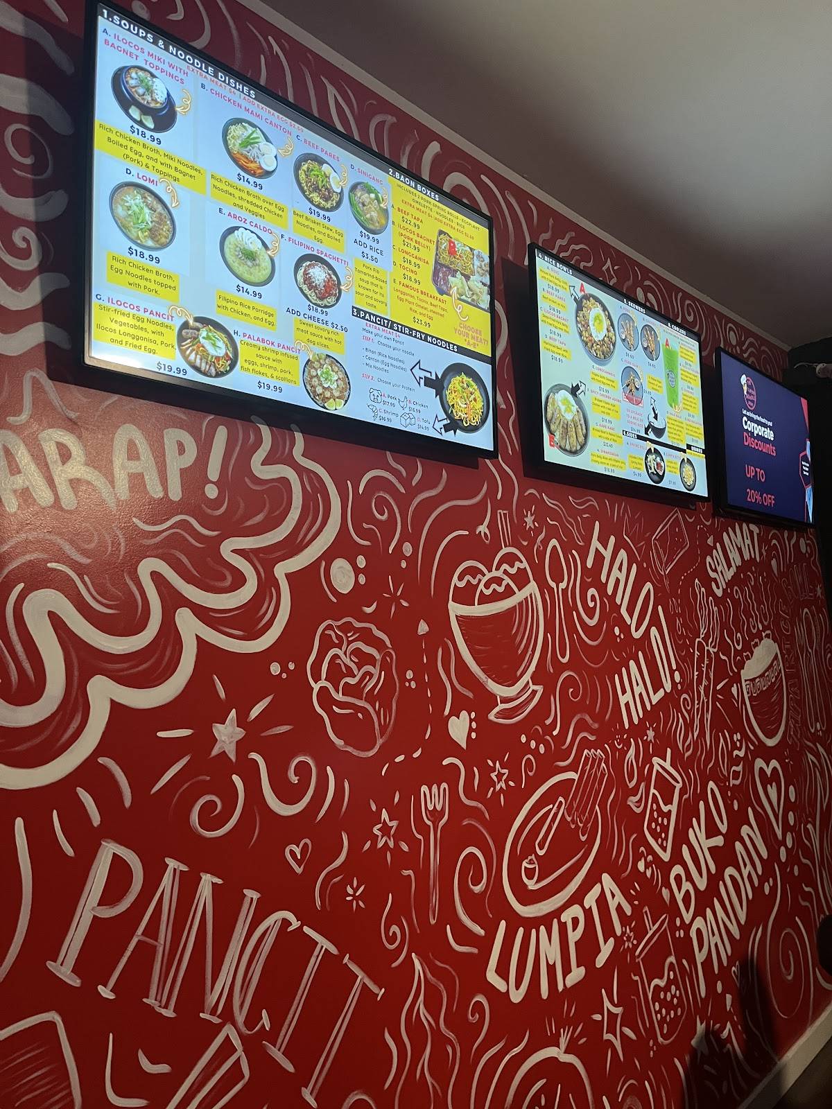 Menu au The Filipino Noodle Joint restaurant, Surrey