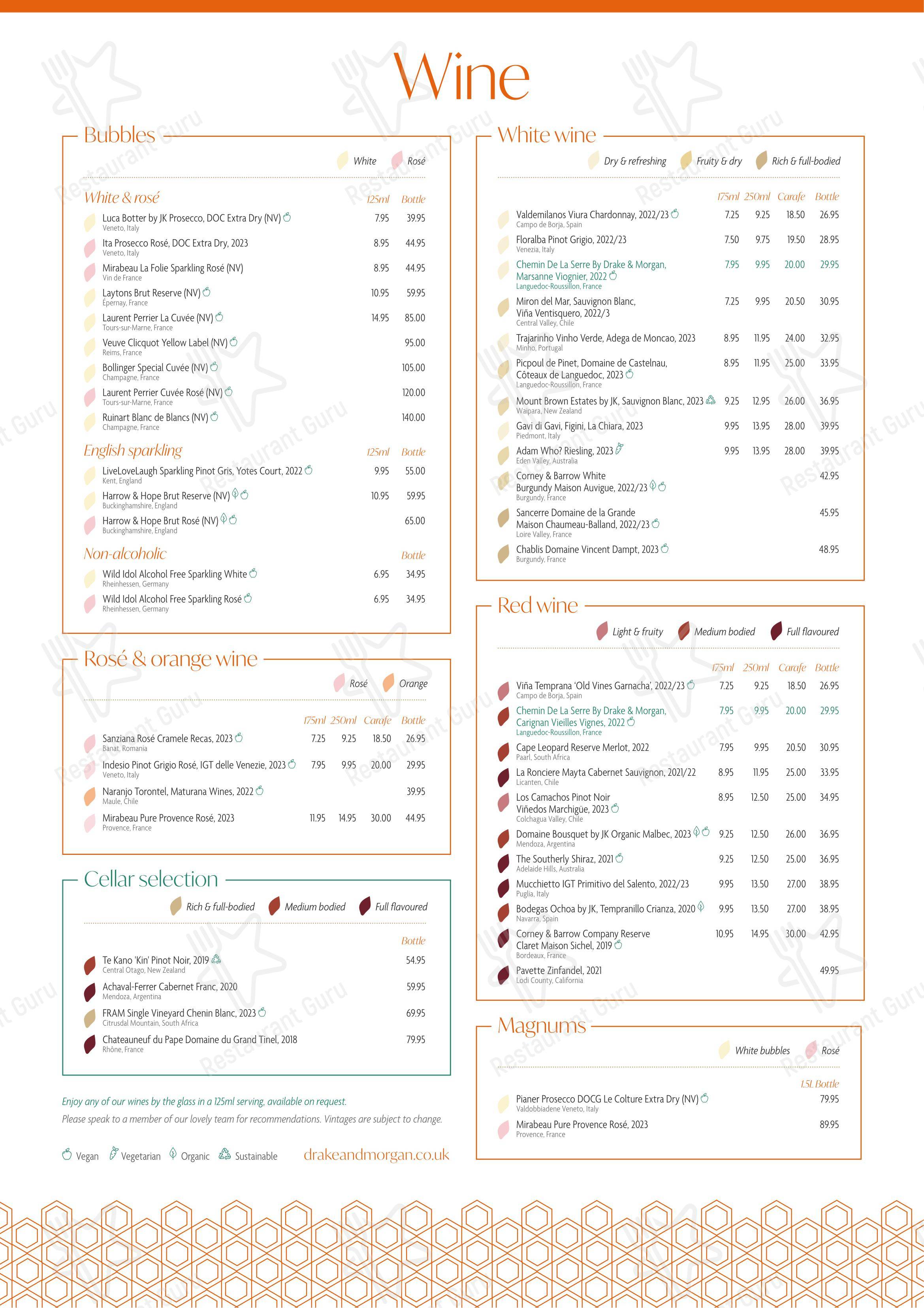 Menu at The Folly pub & bar, London, 41 Gracechurch St