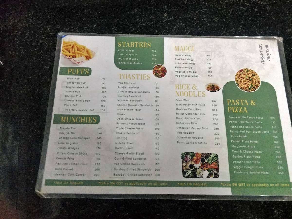 Menu at The Food Story, Chennai