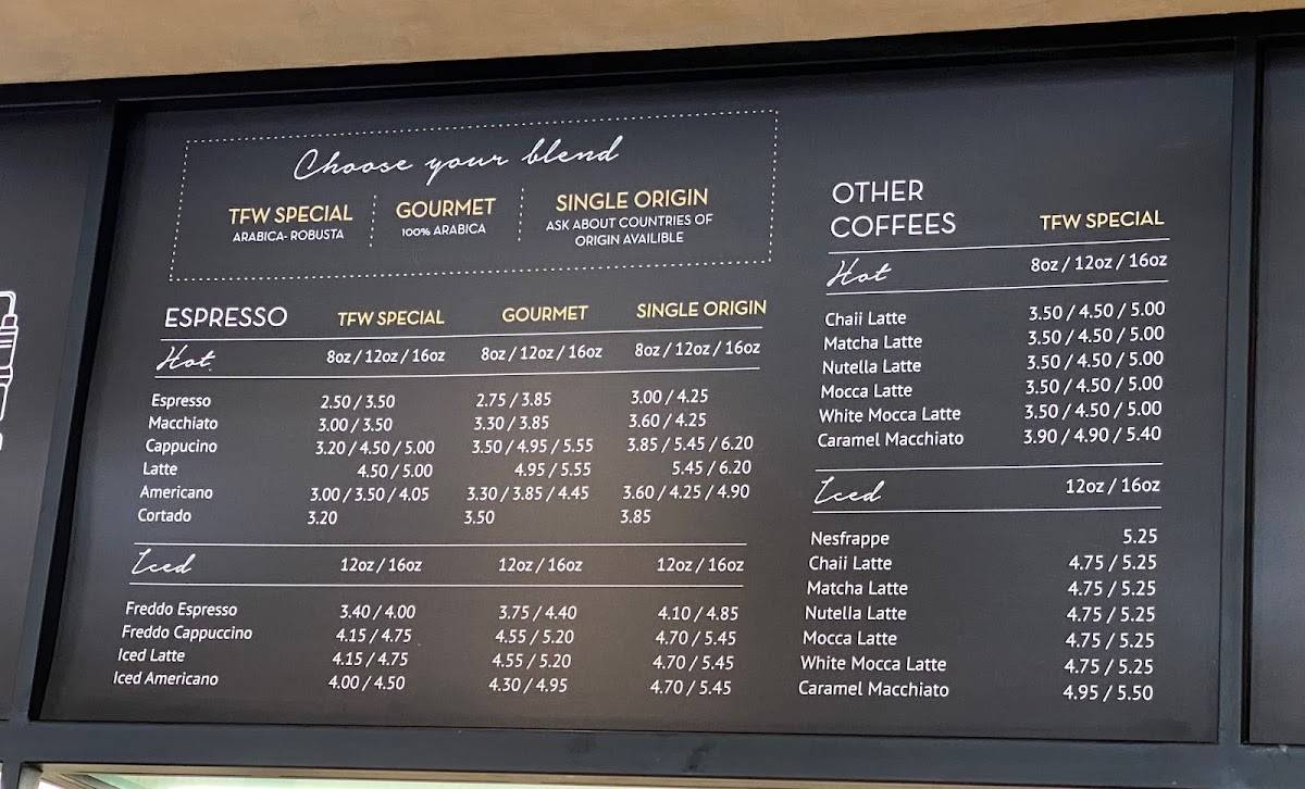 Menu at The French Workshop desserts, Garden City