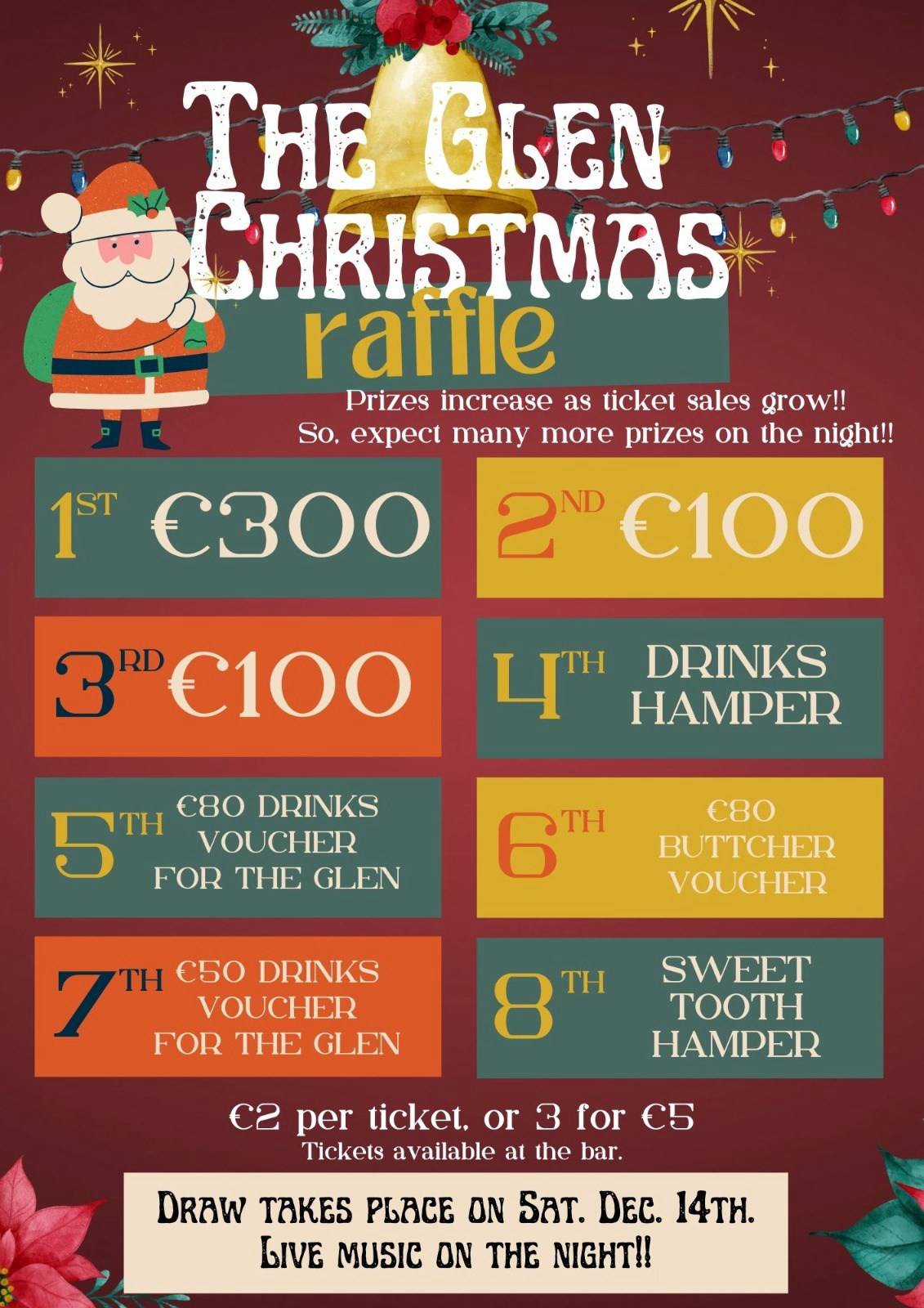 Carta del pub y bar The Glen Of Aherlow, Dublin