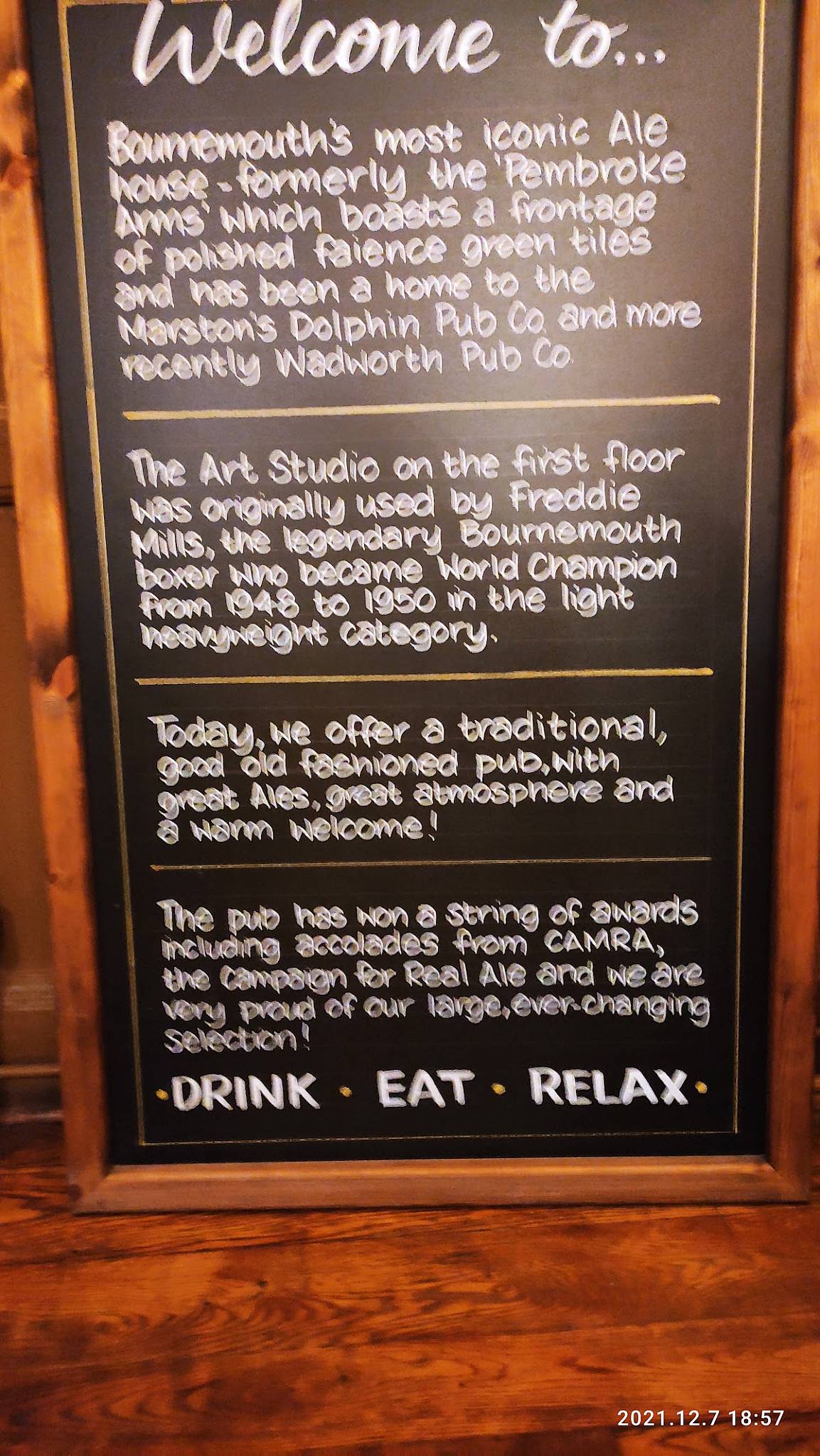 Menu at The Goat and Tricycle pub & bar, Bournemouth
