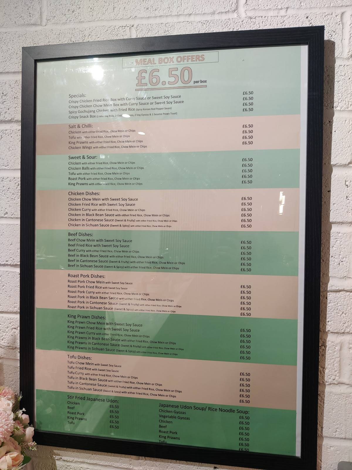 Menu at The Greenhouse - Pan Asian Food restaurant, Derby