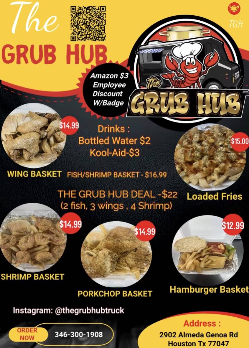 Menu at The Grub Hub Food Truck restaurant, Houston