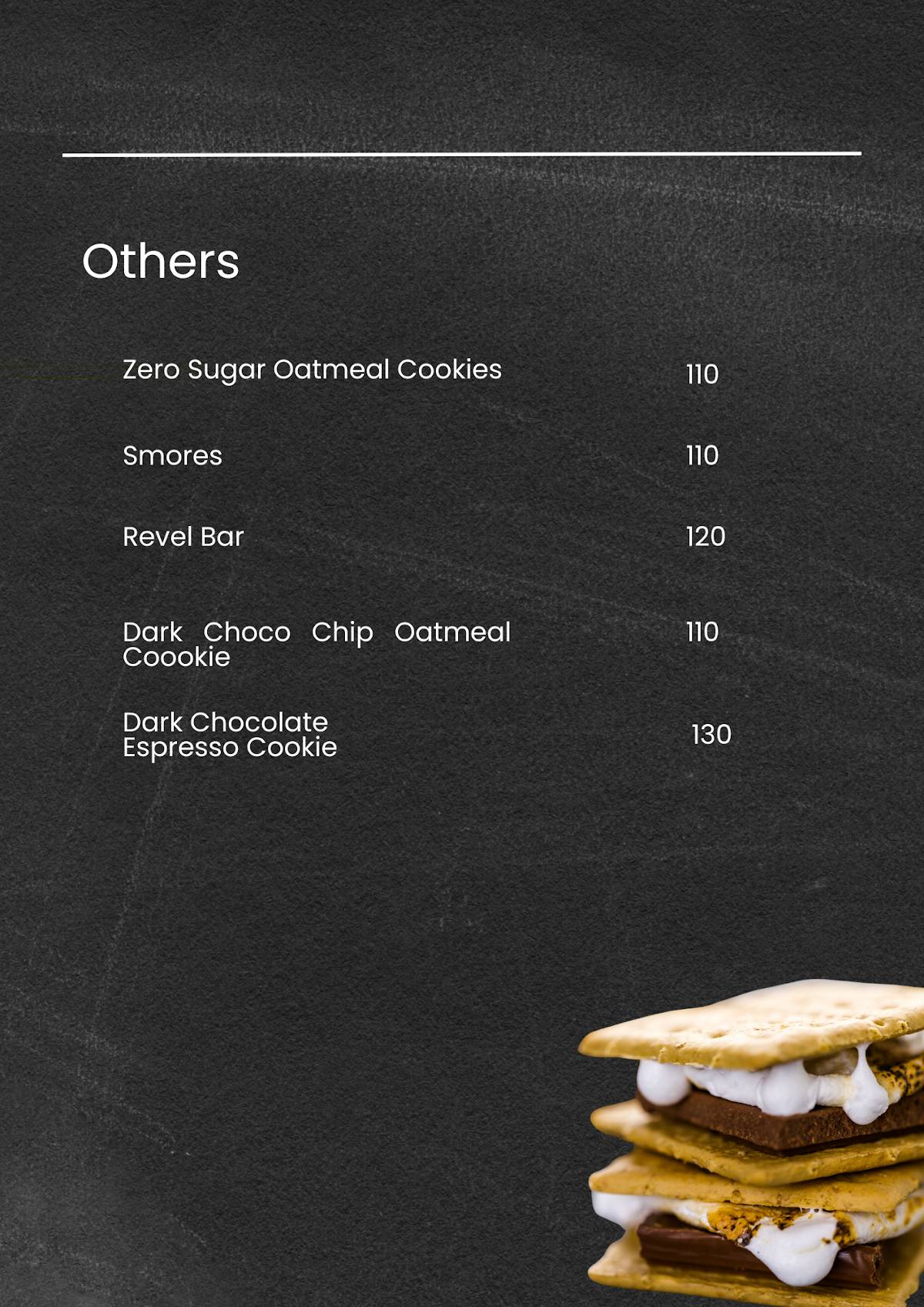 Menu at The HQ cafe, Cebu City