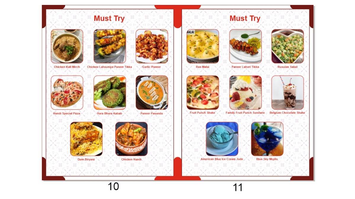 Menu at The Handi House, Rewa