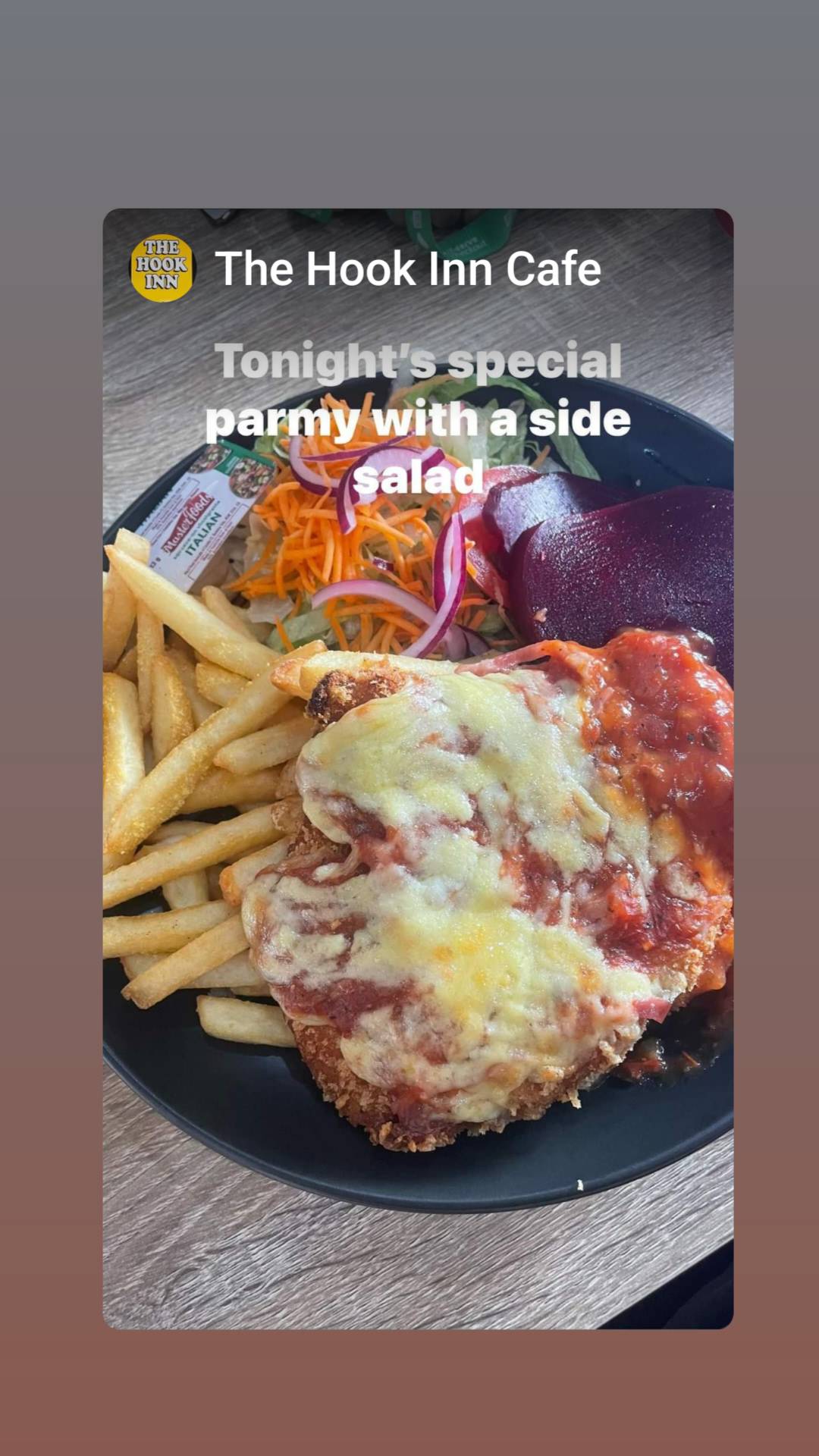 Menu at The Hook Inn Cafe Bega, Bega