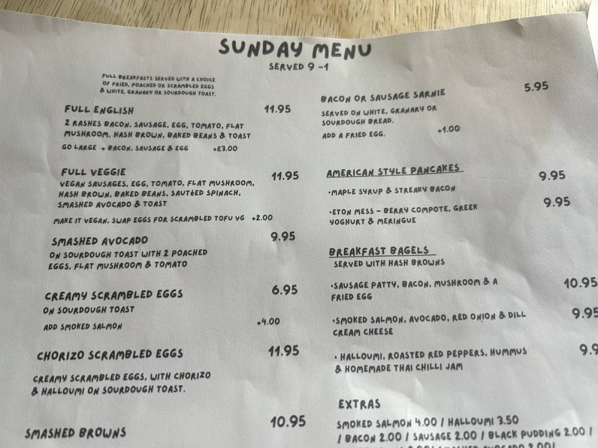 Menu at The Horkey Kitchen cafe, Dereham