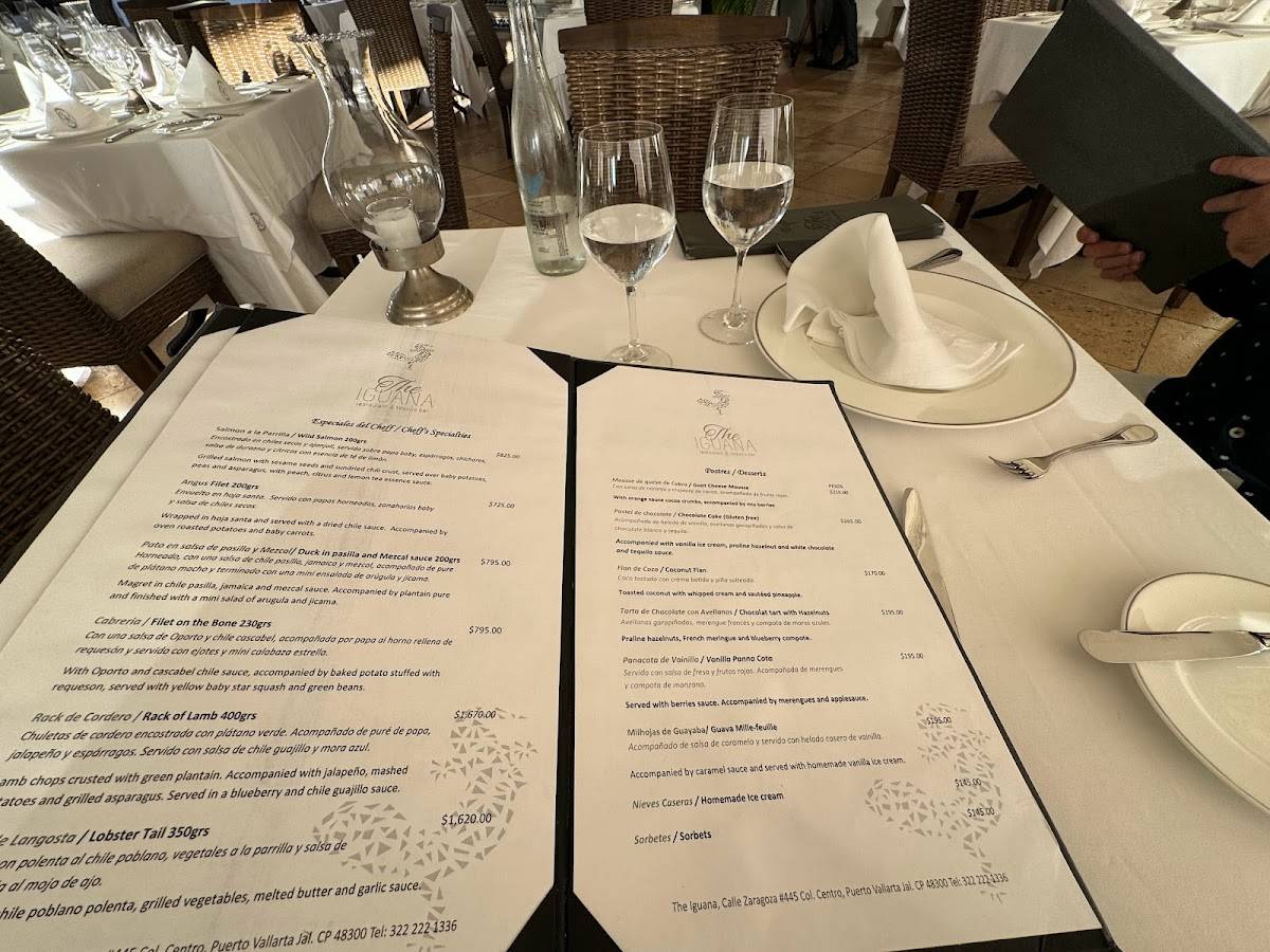 Menu at The Iguana Restaurant & Tequila Bar, Puerto Vallarta, C ...