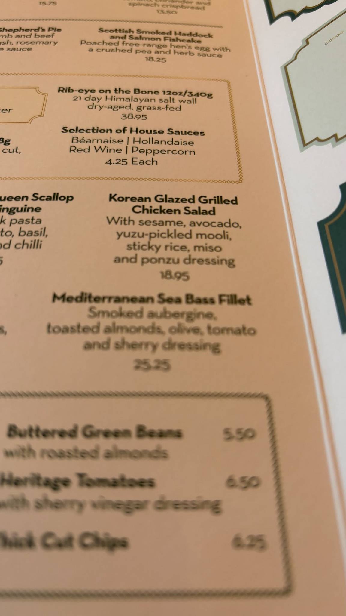 Menu at The Ivy Cardiff restaurant, Cardiff