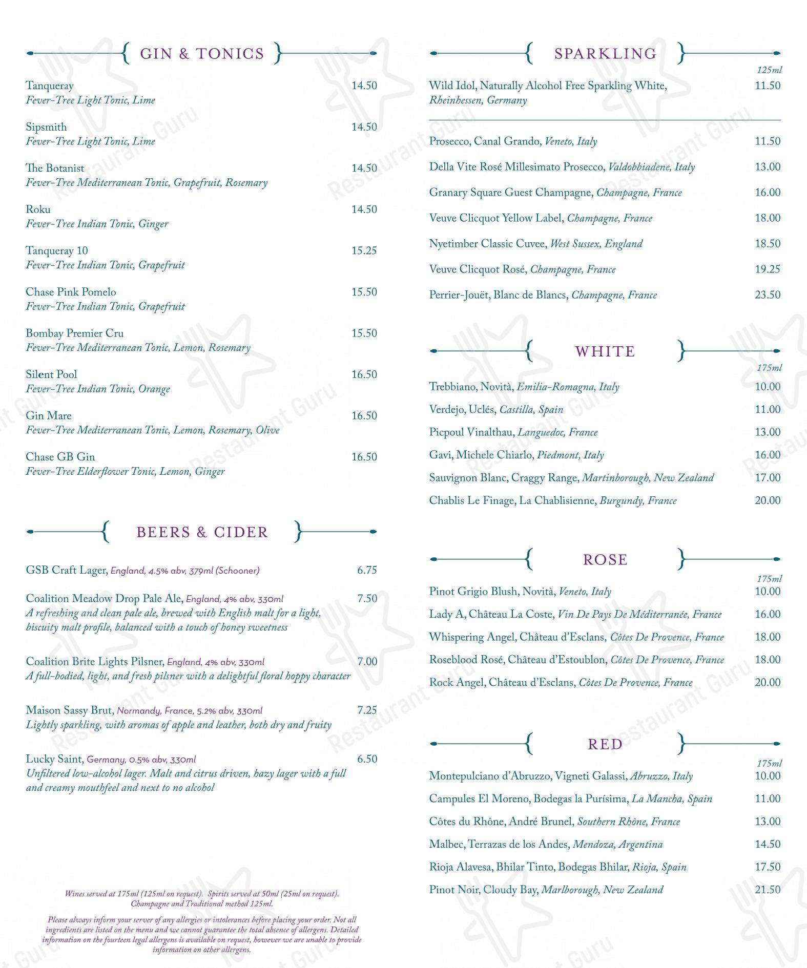 Menu at The Ivy Montpellier Brasserie Cheltenham restaurant, Cheltenham