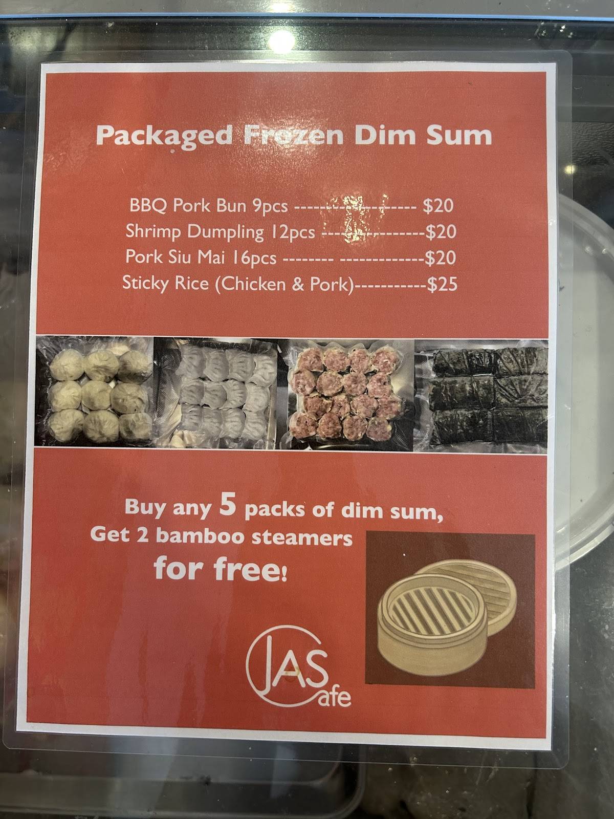 Menu at The Jas Cafe, Ladysmith