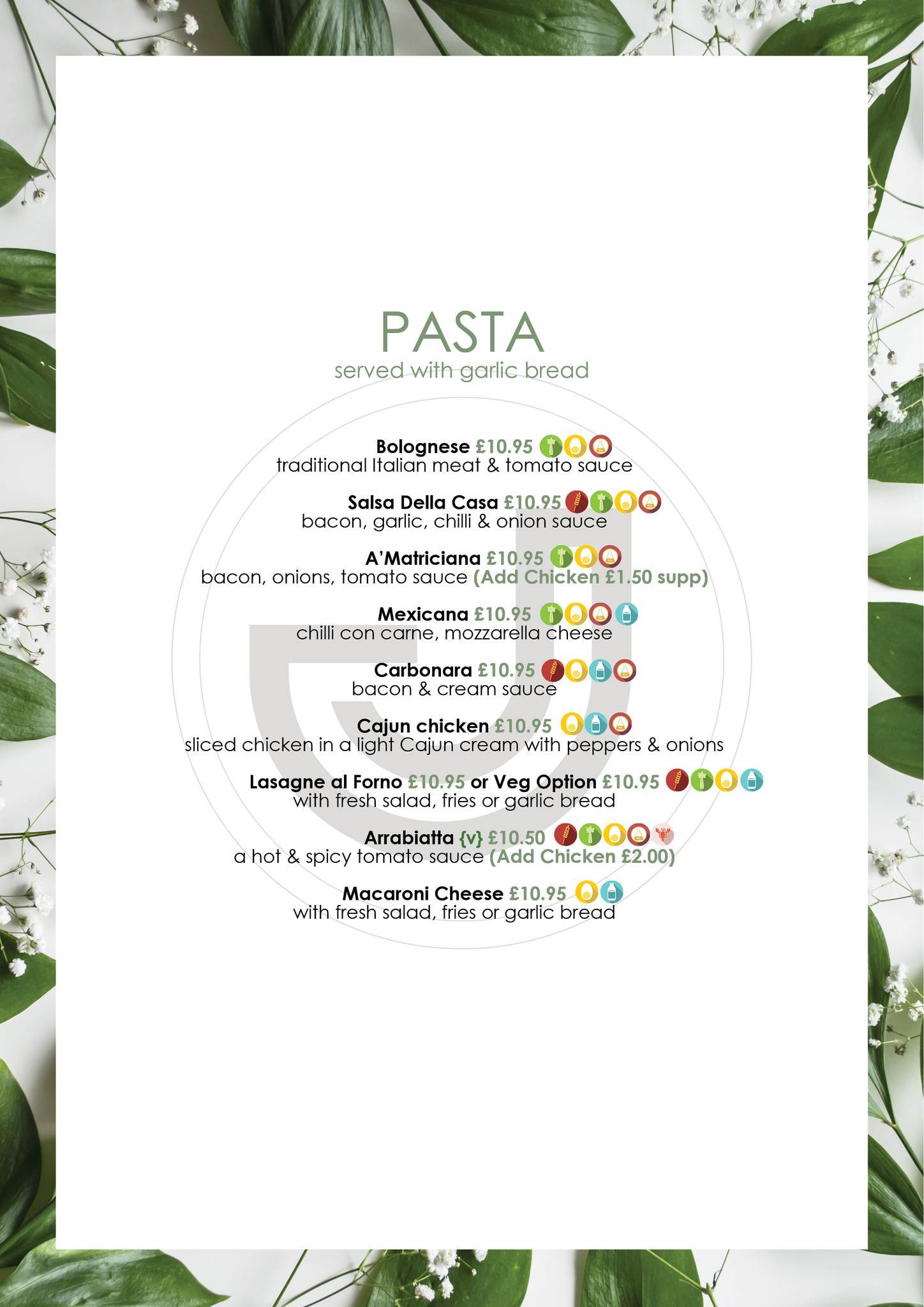 Menu at The Junction restaurant, Coatbridge