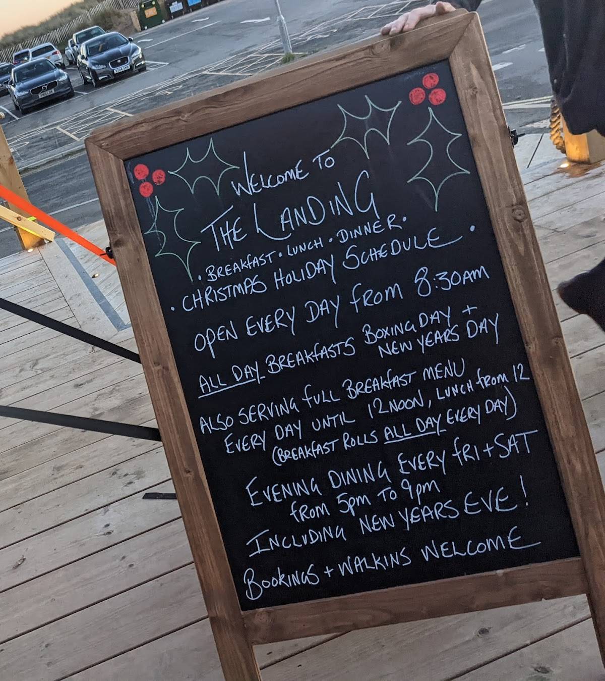 Menu at The Landing, Beadnell Bay restaurant, Beadnell