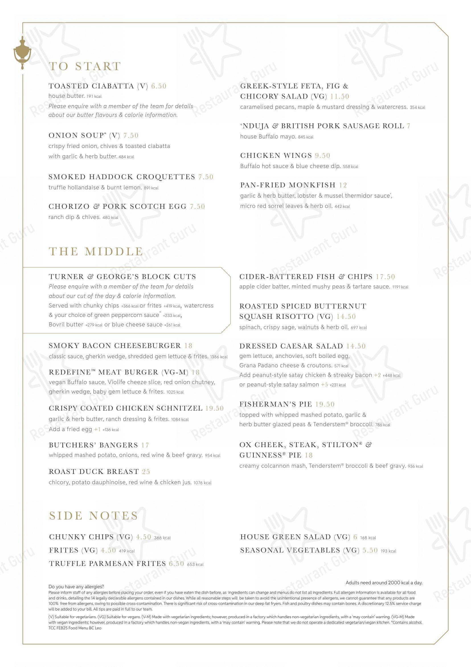 Menu at The Leopard - Bishop's Tachbrook pub & bar, Royal Leamington Spa