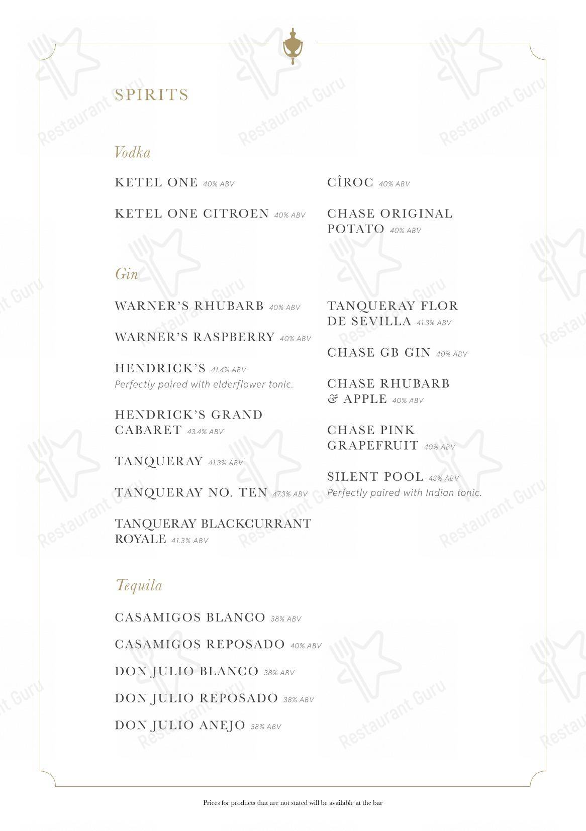 Menu at The Leopard - Bishop's Tachbrook pub & bar, Royal Leamington Spa