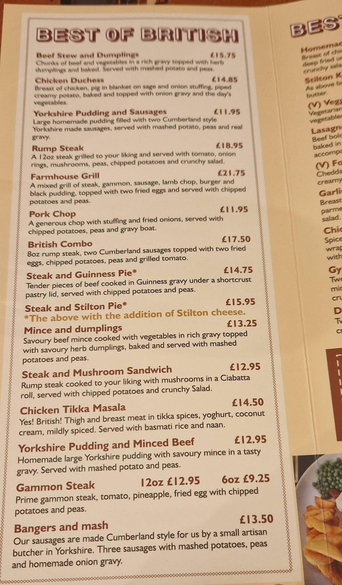 Menu at The Lord Nelson pub & bar, Thirsk