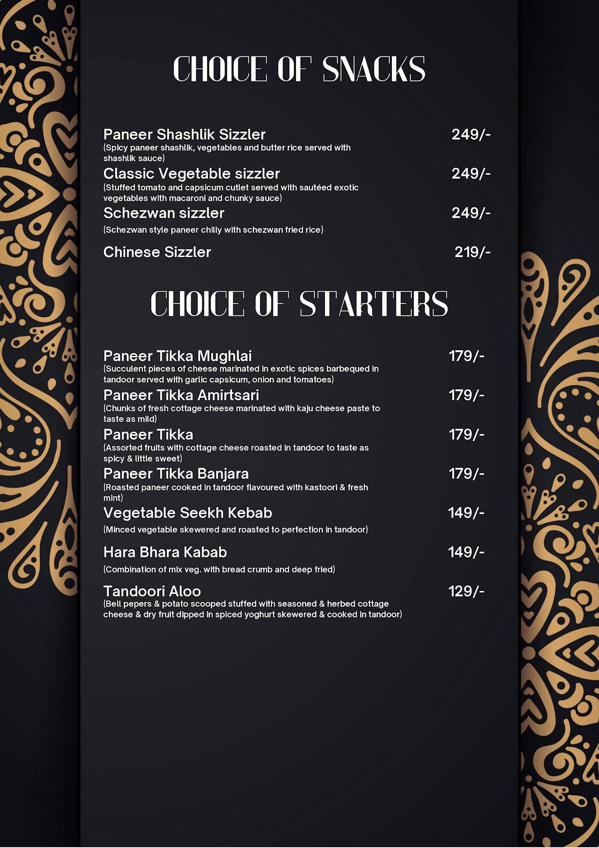 Menu at The Mandir Cafe & Restaurants Osian, Osian