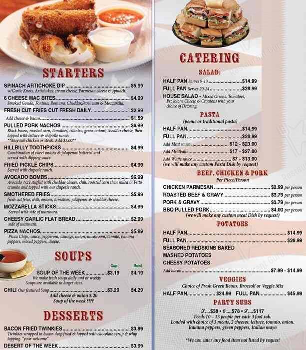 Menu at The National Pizza & Wing Co. pizzeria, Eastlake