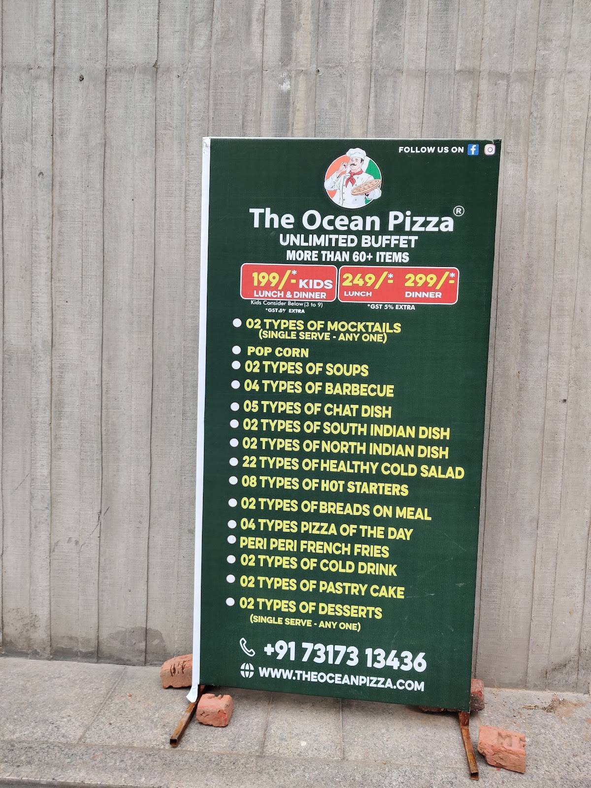 Menu at The Ocean Pizza (Chandkheda,Ahmedabad), Ahmedabad