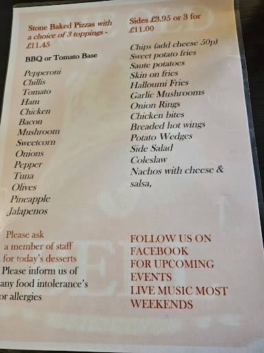 Menu at The Old Bell pub & bar, Watton