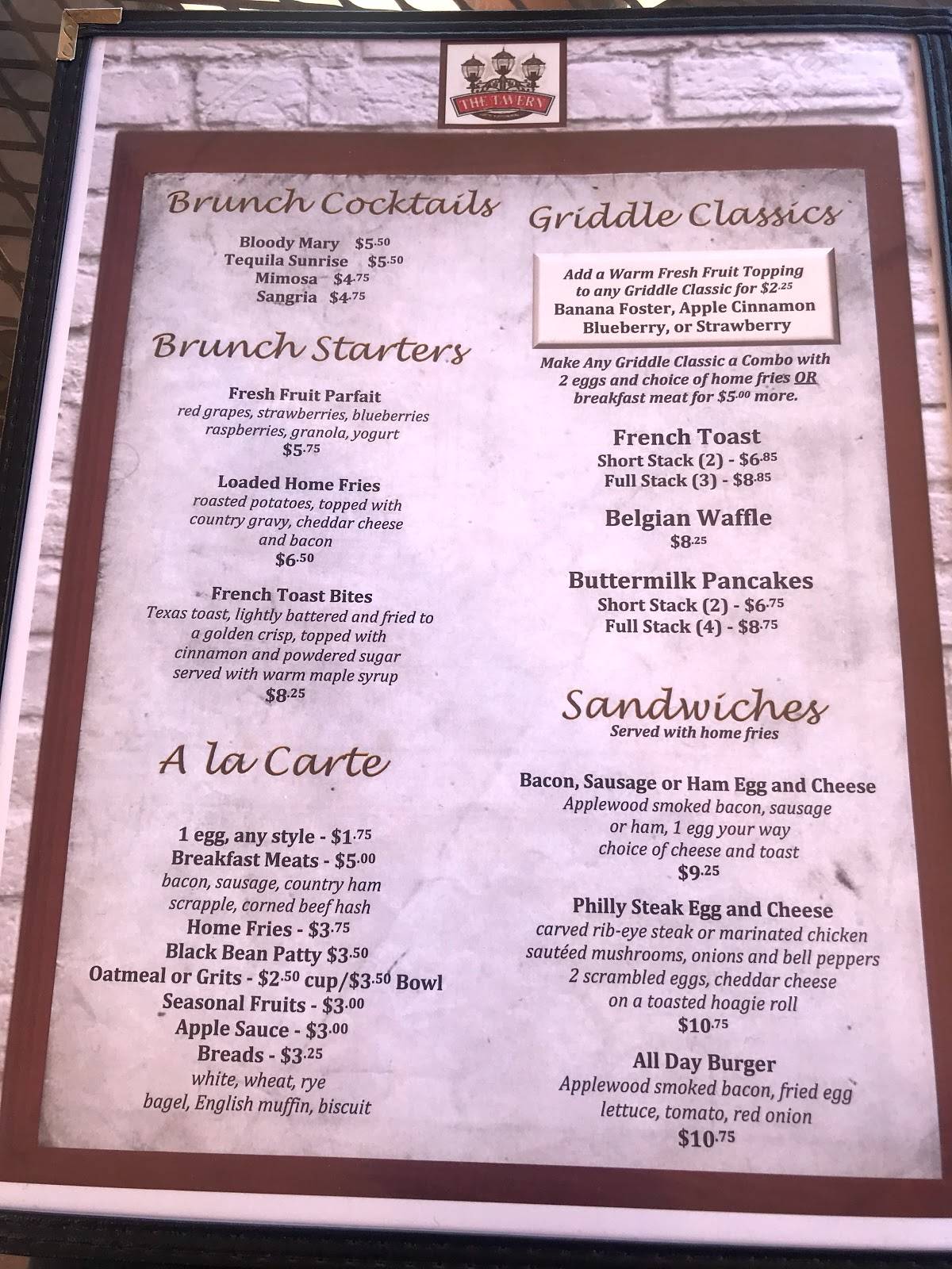 Menu at The Olney Tavern pub & bar, Olney