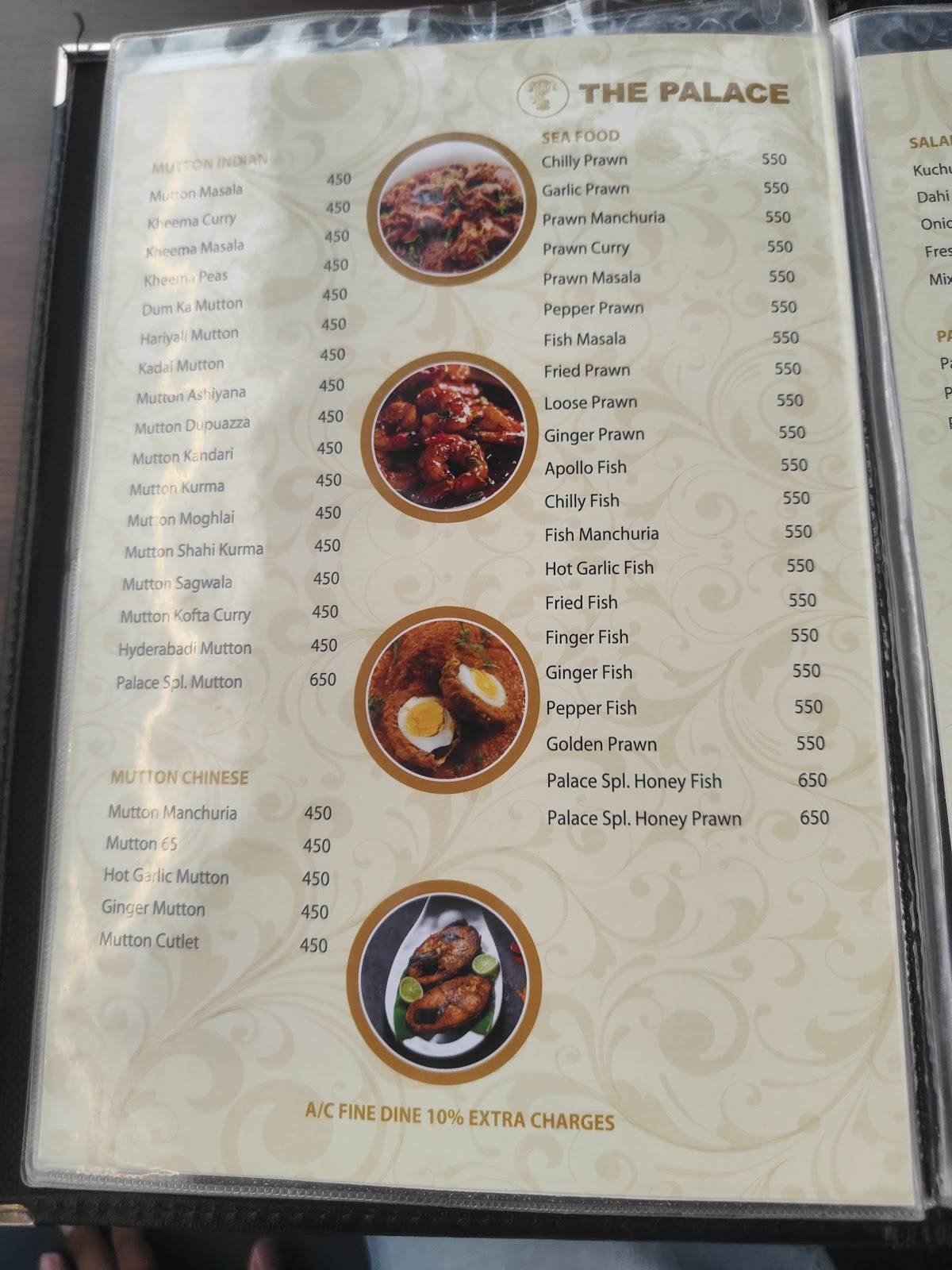 Menu at The Palace Hotel NH9, Rudraram