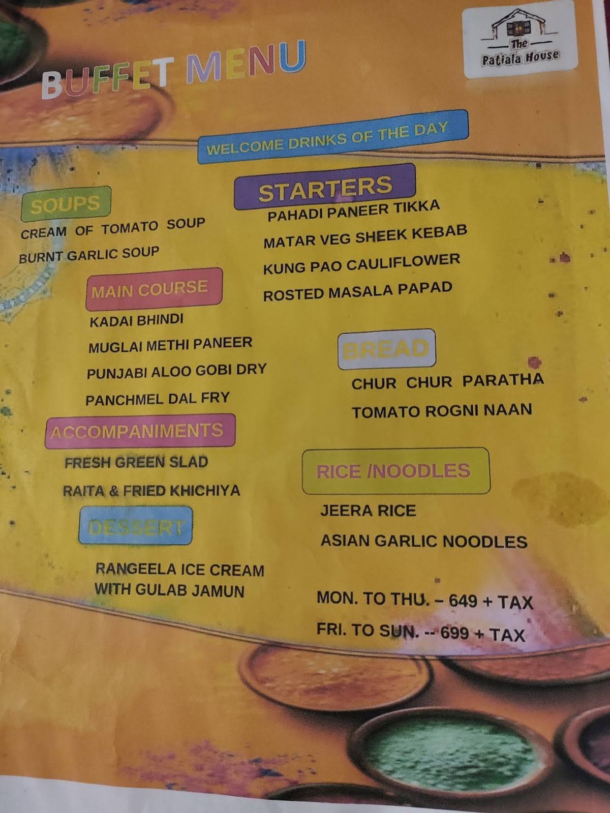 Menu at The Patiala House - Anna Nagar, Chennai, 75