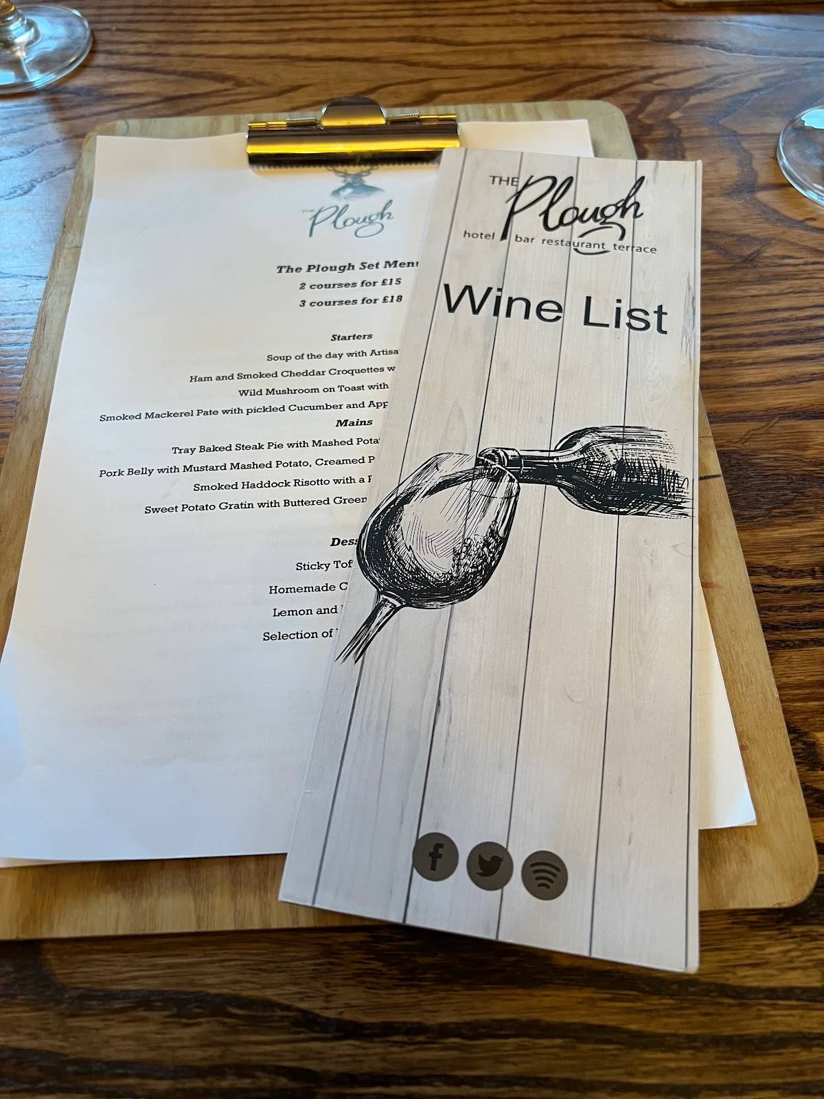 Menu at The Plough pub & bar, Alnwick