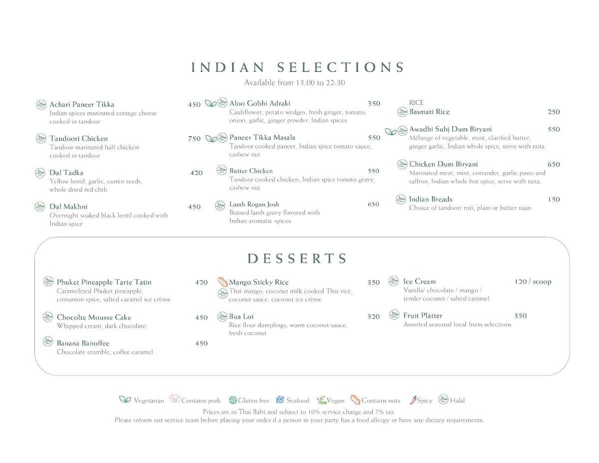 Menu at The Pool House Kitchen at Hyatt Regency Phuket Resort ...