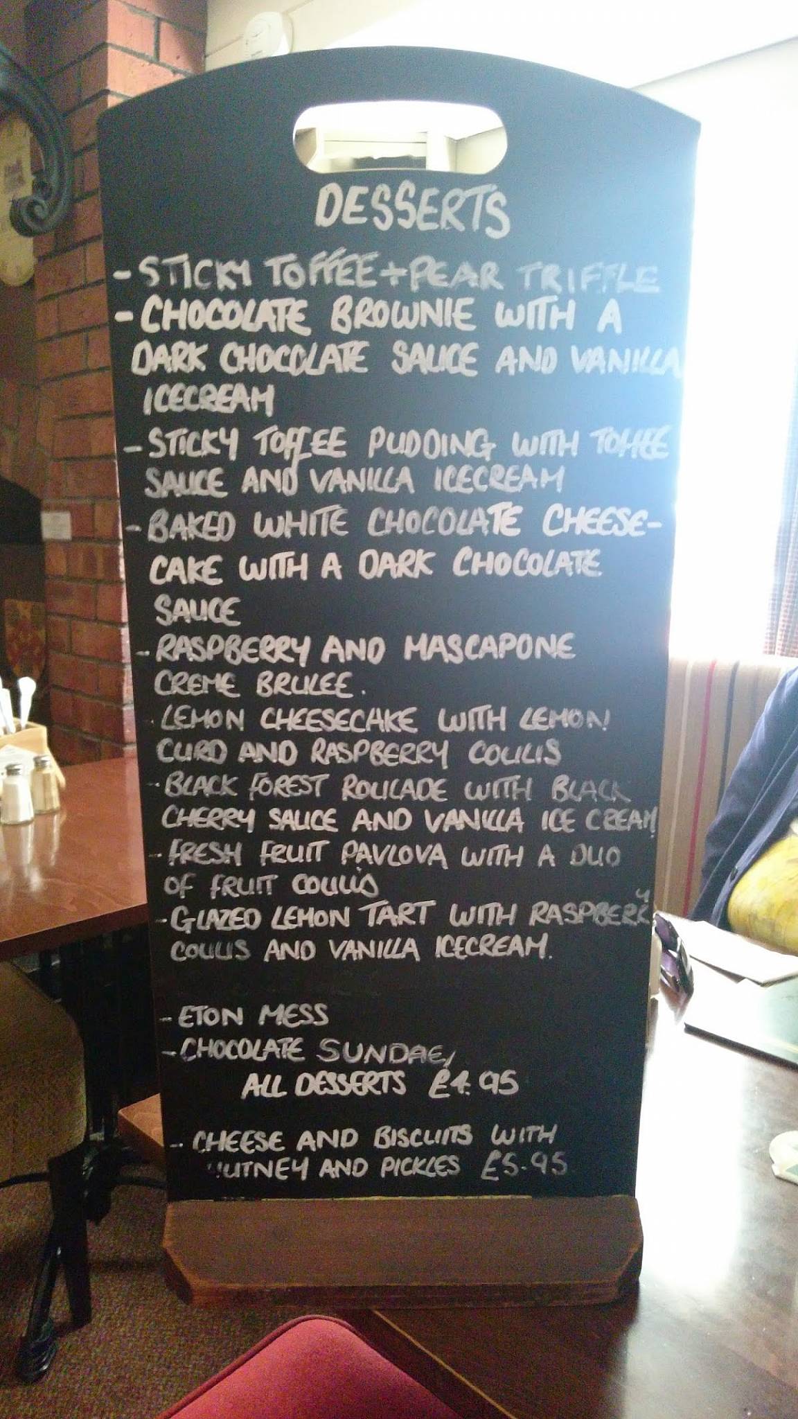 Menu at The Pyewipe Inn pub & bar, Lincoln