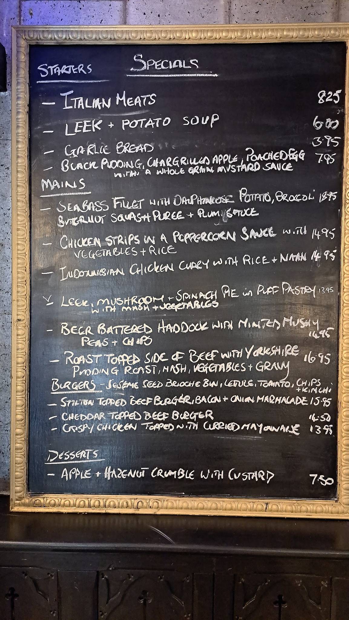 Menu at The Pyewipe Inn pub & bar, Lincoln