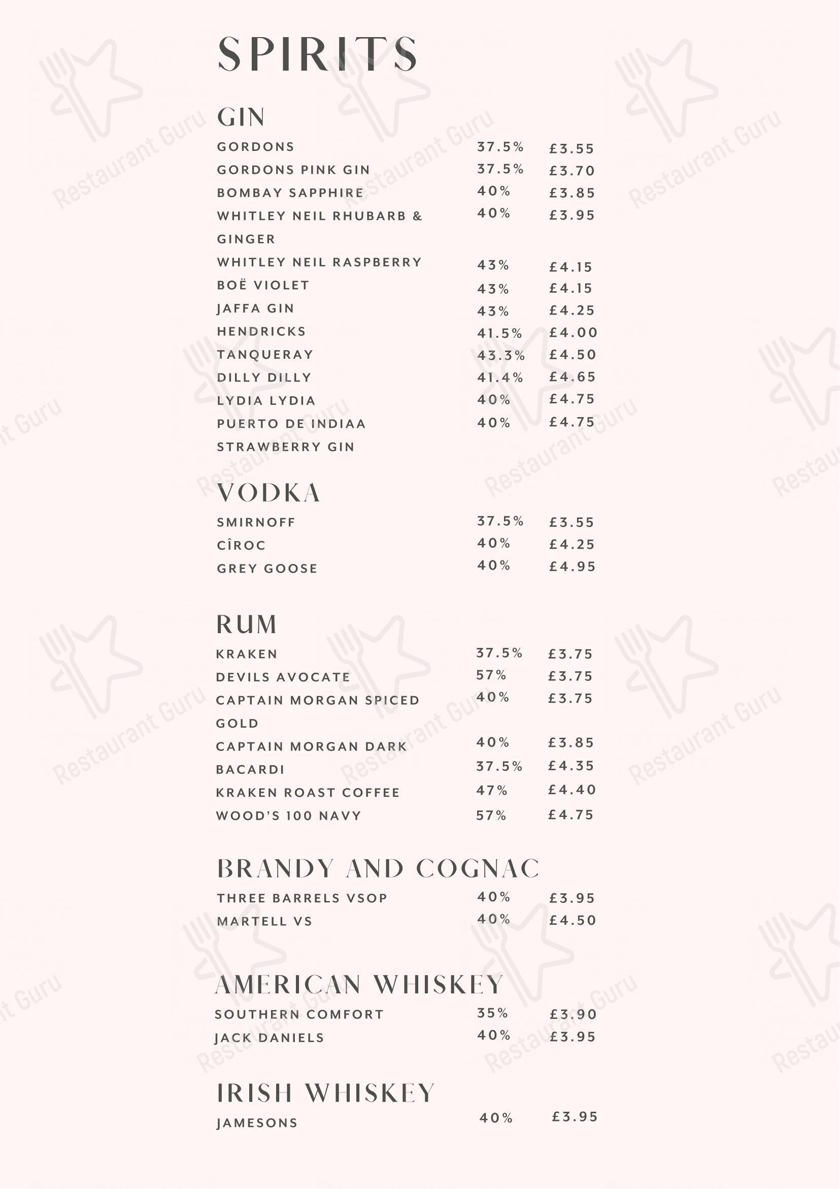 Menu at The Pyewipe Inn pub & bar, Lincoln