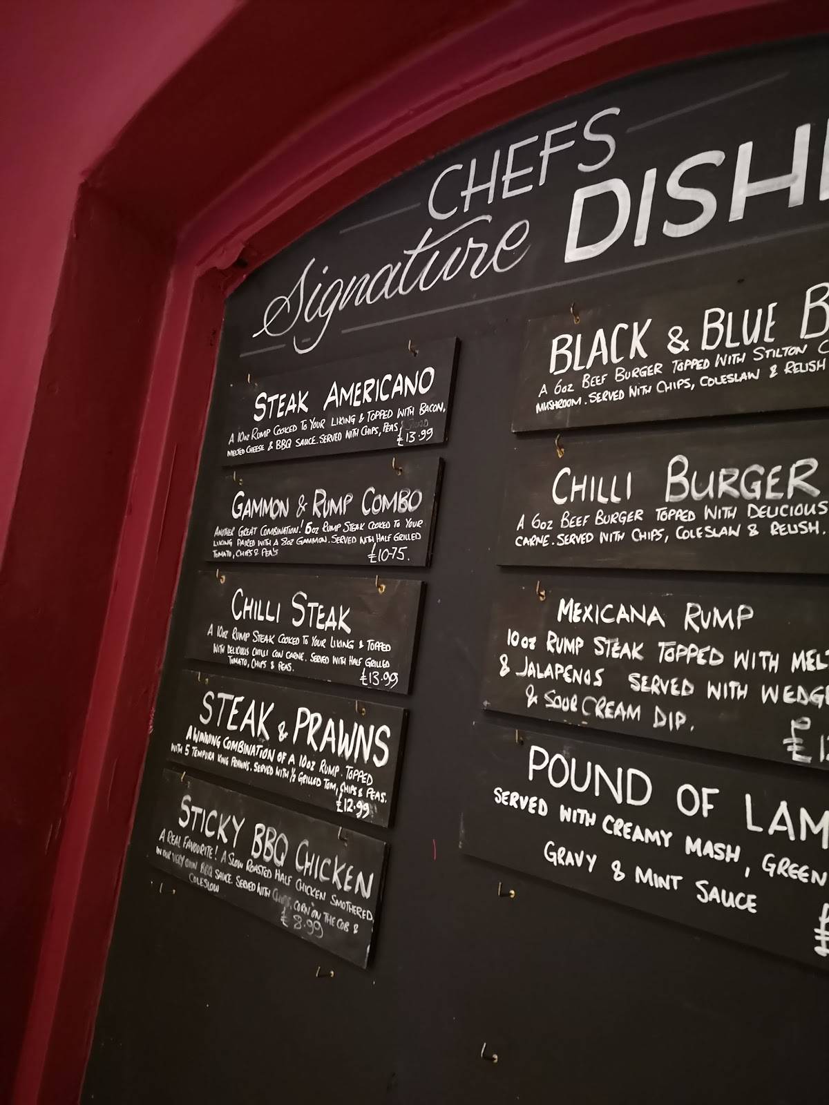 Menu at The Ragley Boat Stop pub & bar, Derby