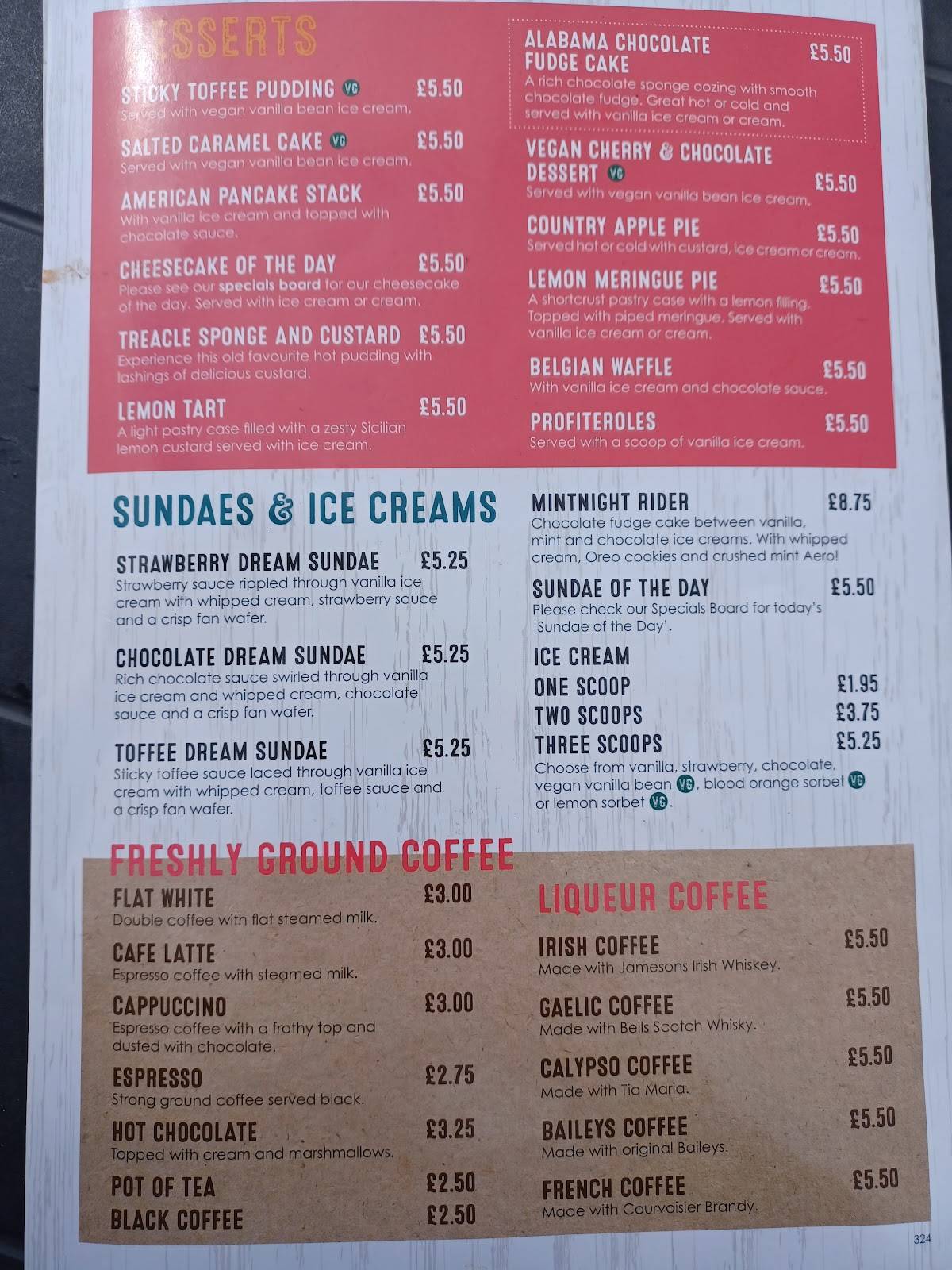Menu at The Ragley Boat Stop pub & bar, Derby