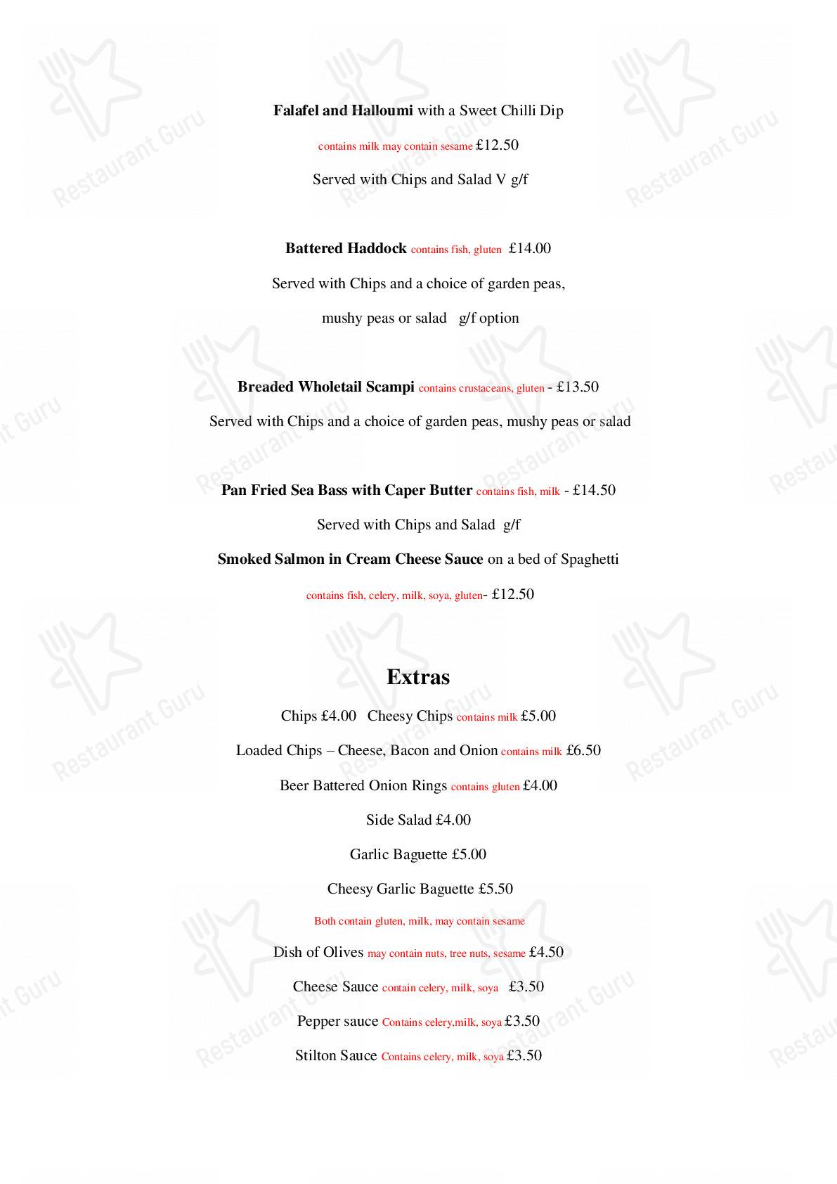 Menu at The Railway pub & bar, Peterborough