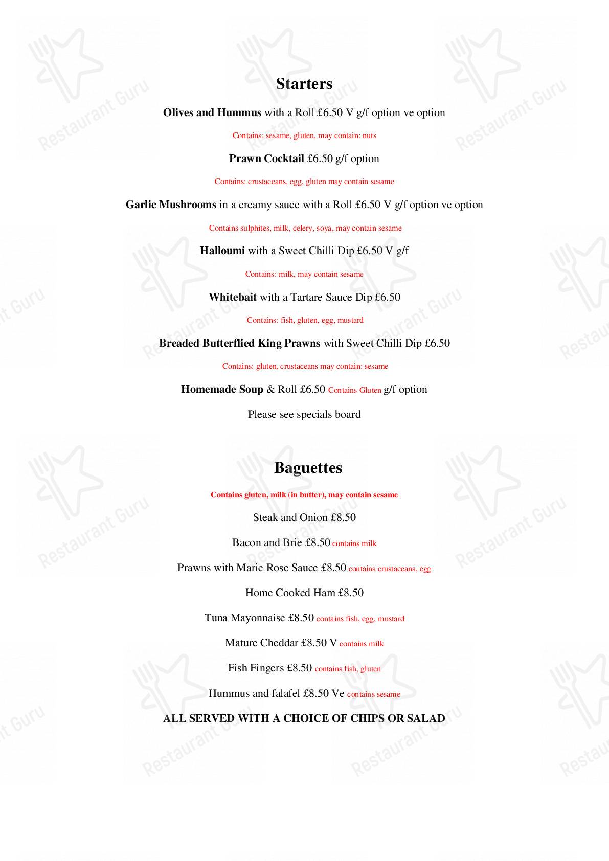 Menu at The Railway pub & bar, Peterborough