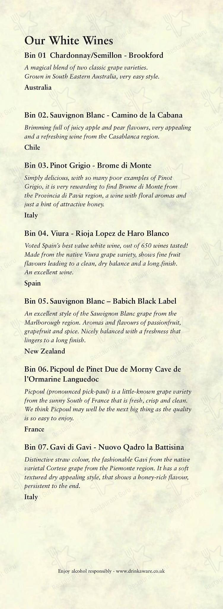 Menu at The Raj Restaurant, Kettering